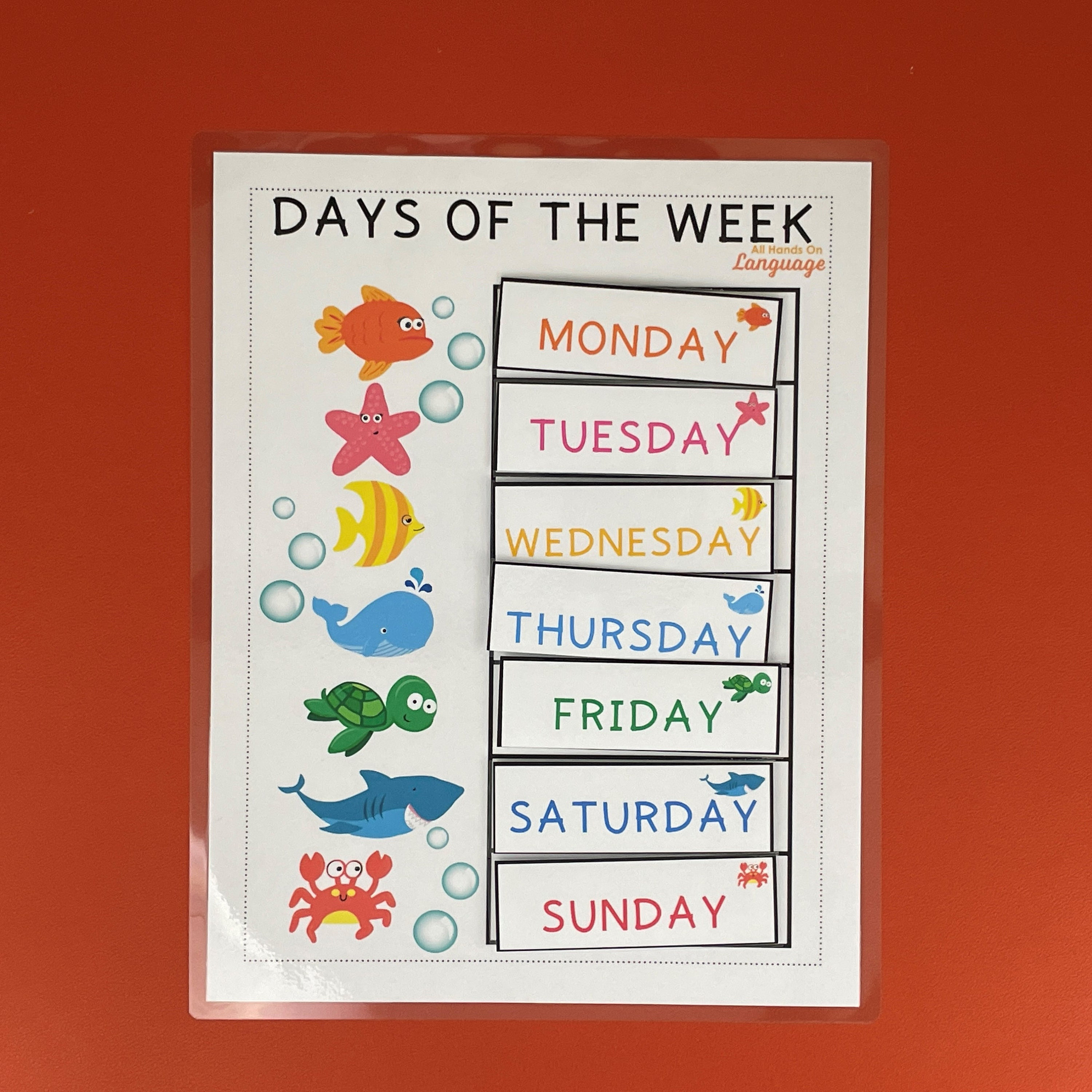 Printable Days Of The Week Chart For Kids