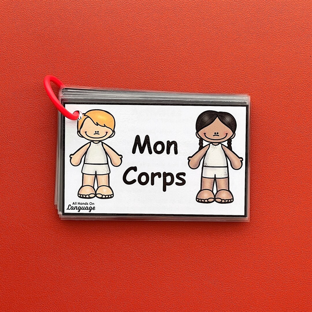 French My Body Flashcard Set, Mon Corps, 26 Body Parts in French ...