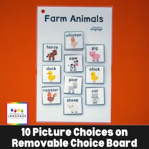 Farm Animals Interactive Book: Speech & Autism Learning (printable PDF ...