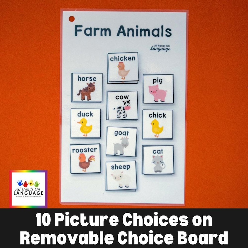 Farm Animals Interactive Book: Speech & Autism Learning (printable PDF ...