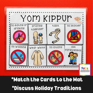Yom Kippur Matching Activity: Jewish Holiday Traditions (printable PDF ...