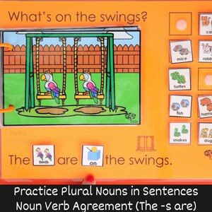 What's on the Swings? Interactive Book for Preposition ON and Plurals ...