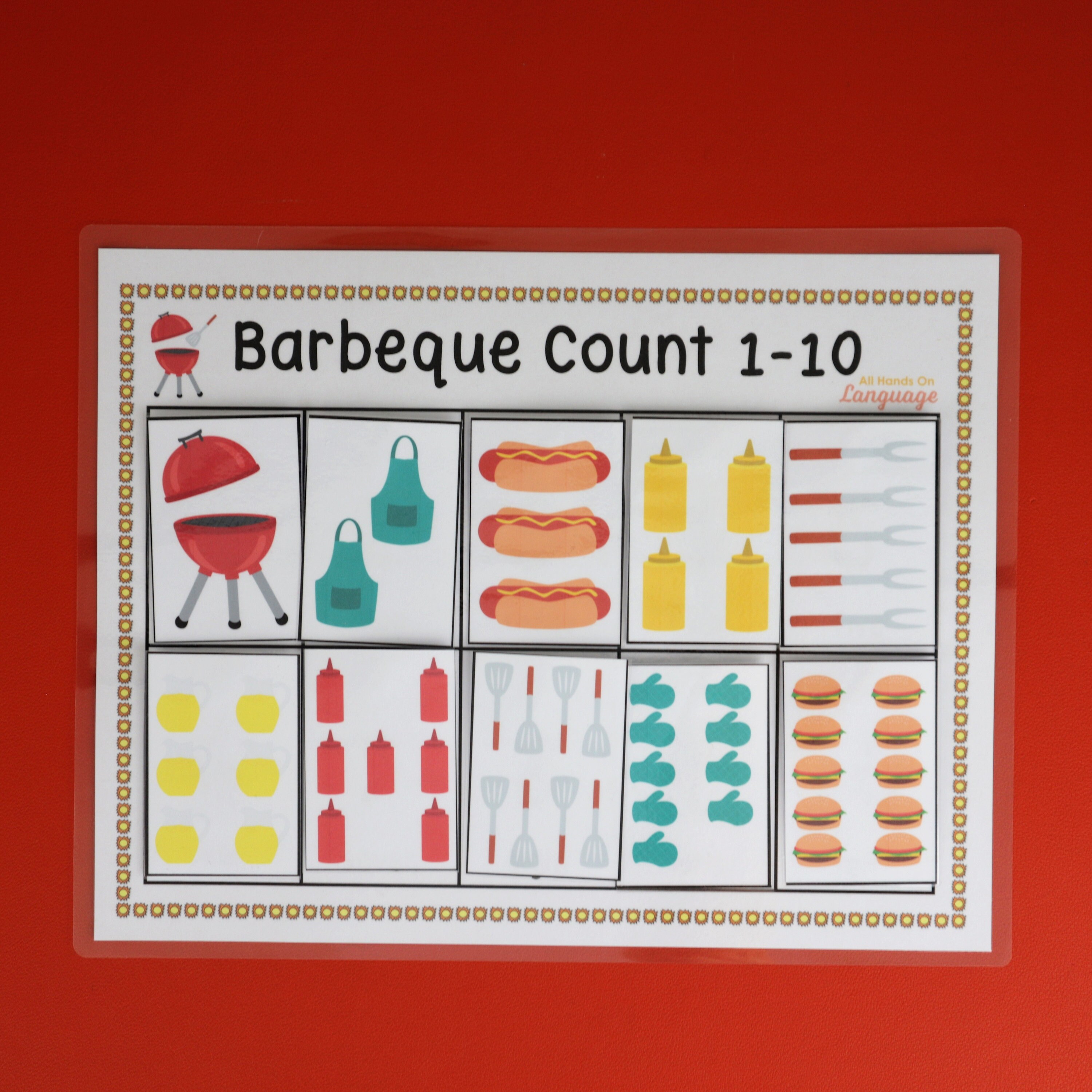 Barbecue Count 1-10 Count and Match Activity BBQ Theme - Etsy