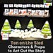 Ten on the Sled Story Props: Winter Animals & Number Cards, Plus ...