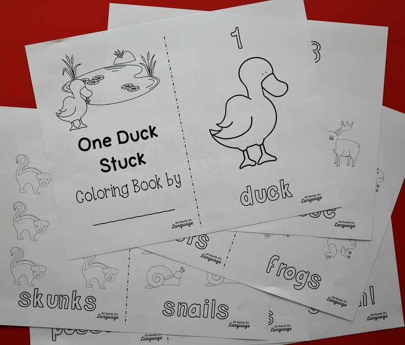 One Duck Stuck Story Companion Count to 10 Sequencing and - Etsy