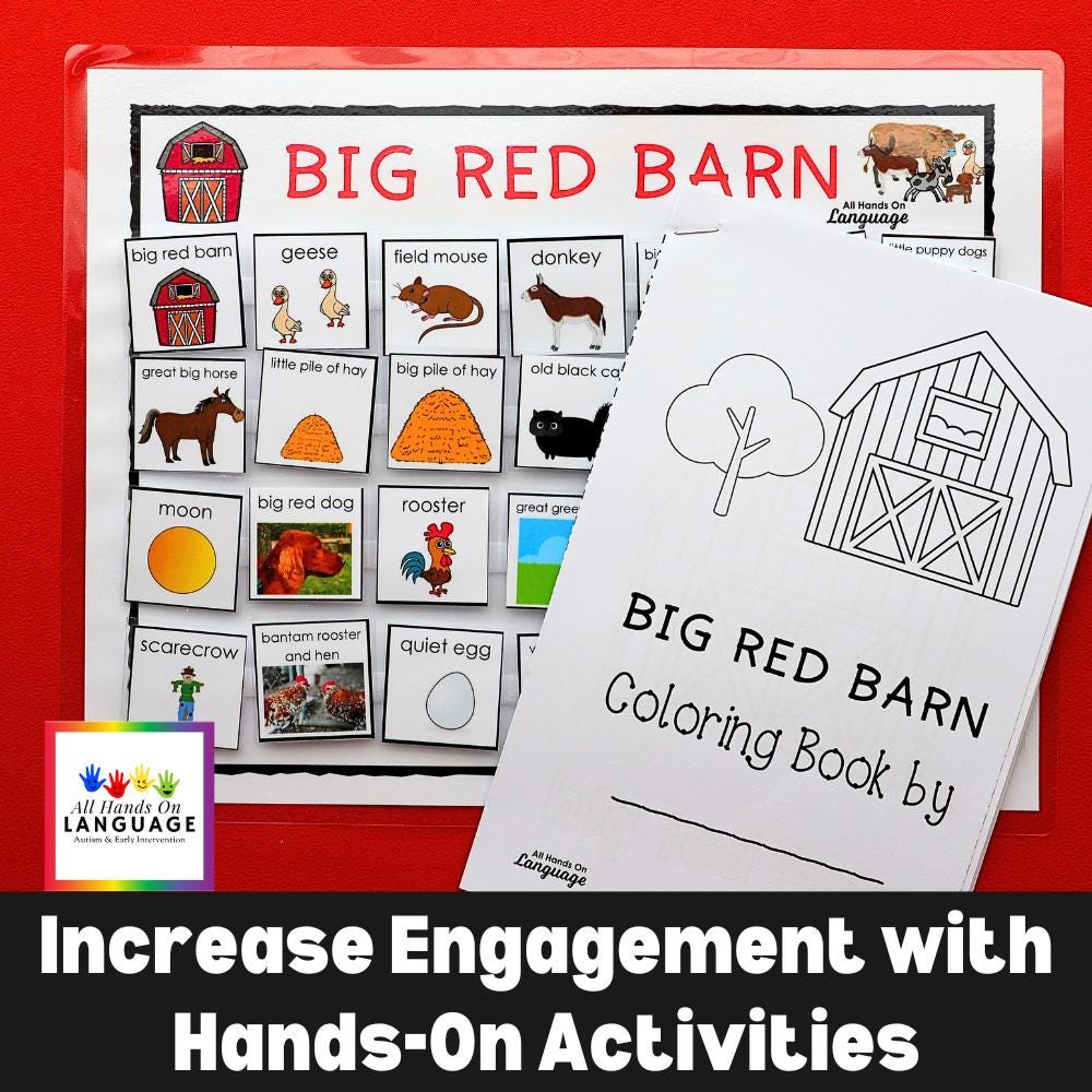 Big Red Barn Story Companion Set: Pictured Vocabulary With Choice Board ...
