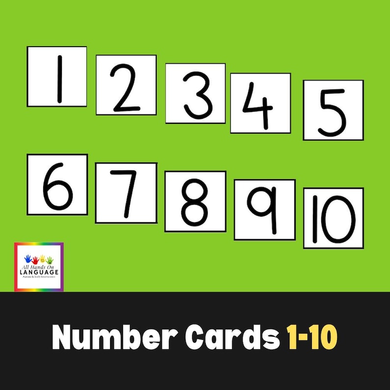 Numbers 1-10 Matching Activity: Match Number to Word, Autism ...