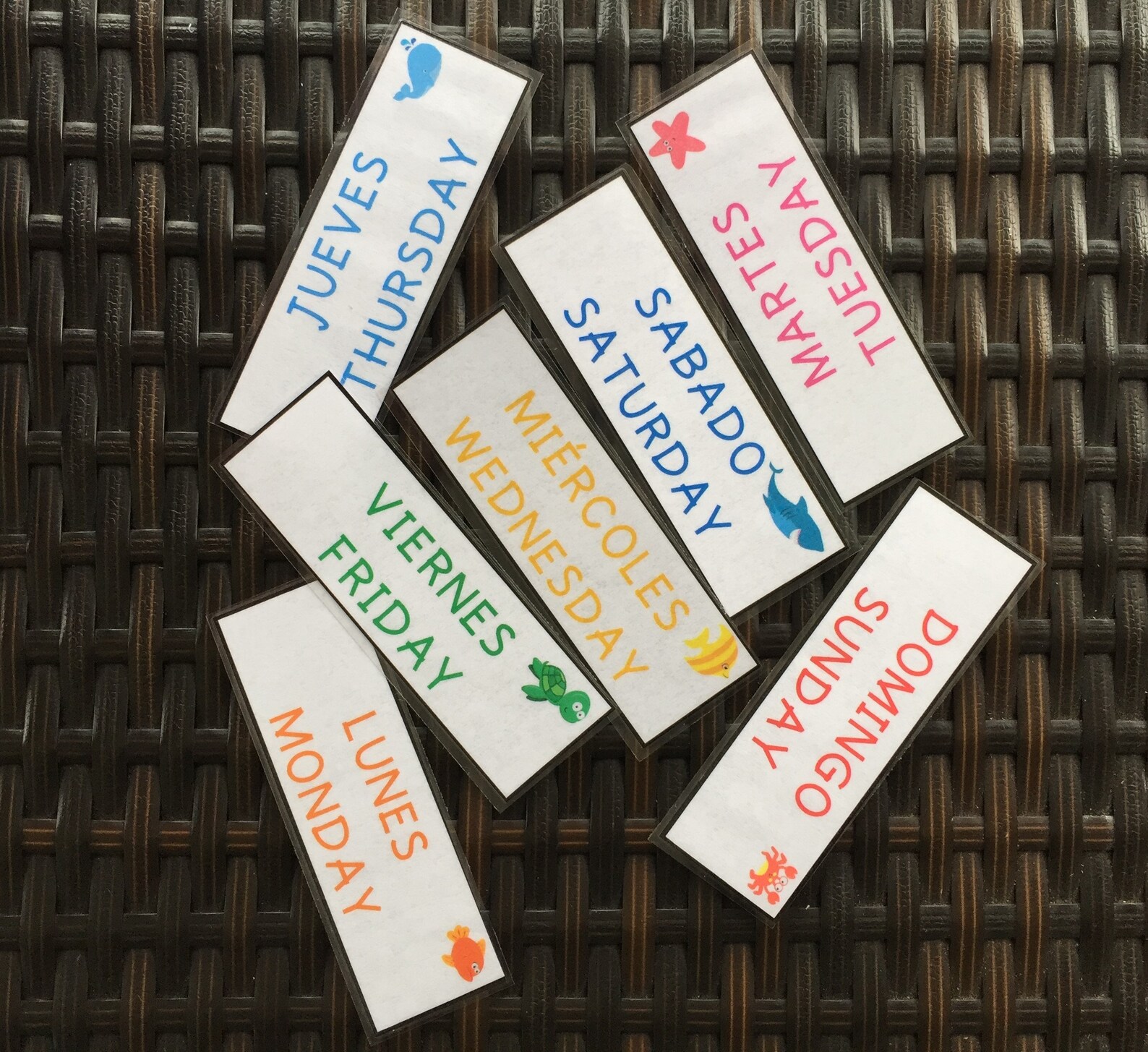 Bilingual Spanish/english Days of the Week Activity Match the - Etsy