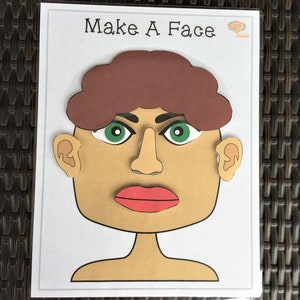 Make A Face Activity: Preschool Printable Game (PDF) - Etsy