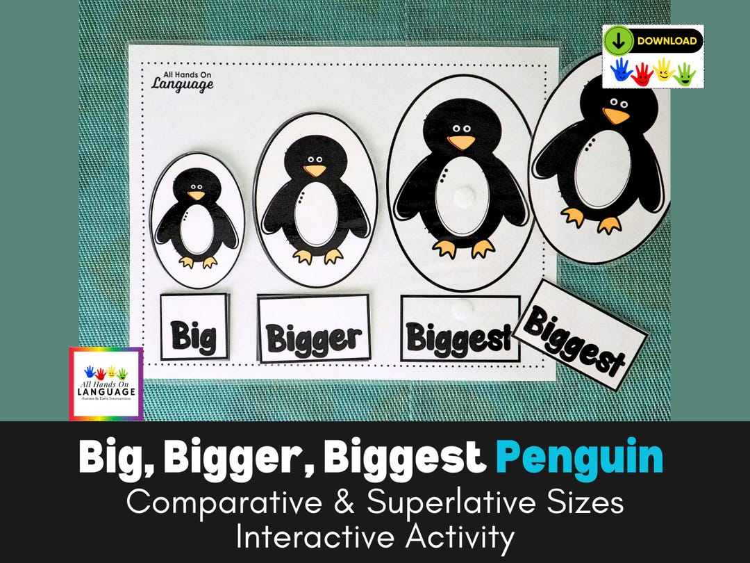 Big, Bigger, Biggest Penguin Matching Activity, Put the Penguins in ...