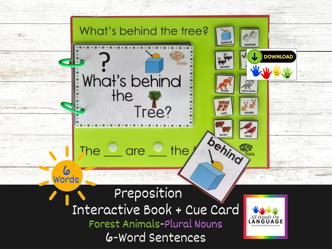 What's Behind the Tree Interactive Book for Preposition BEHIND ...