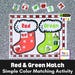 Christmas Color Sort Activity: Red and Green Stocking Match (PDF ...