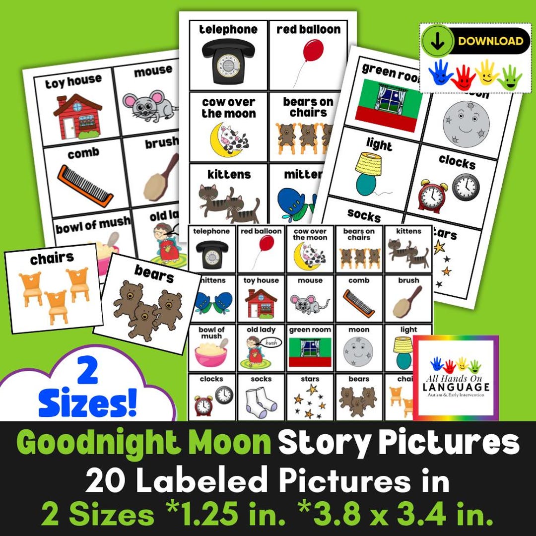 Goodnight Moon Story Matching Activity: Printable Picture Cards (PDF ...