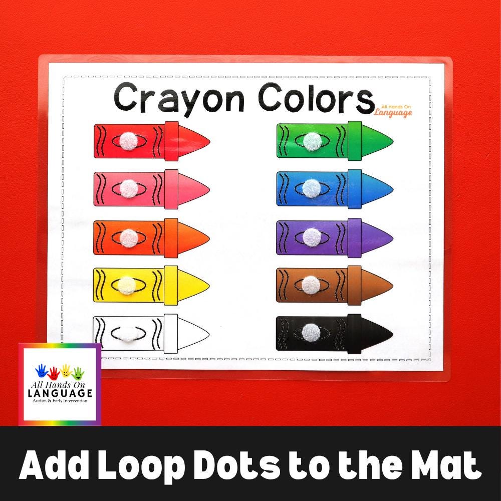 Crayon Colors Matching Activity: Autism & Speech Therapy (PDF Printable ...