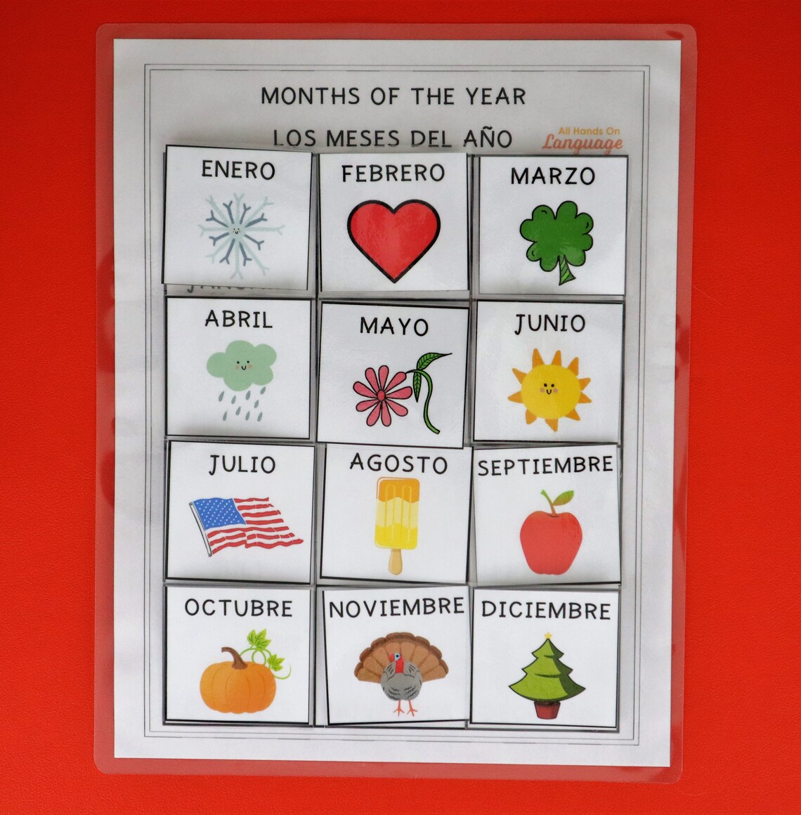 Bilingual Spanish/english Months of the Year Matching Activity - Etsy
