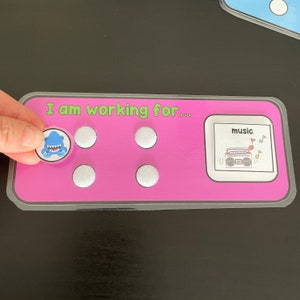 Token Reward Behavior System for Autism- Set of 6 "i Am Working For ...