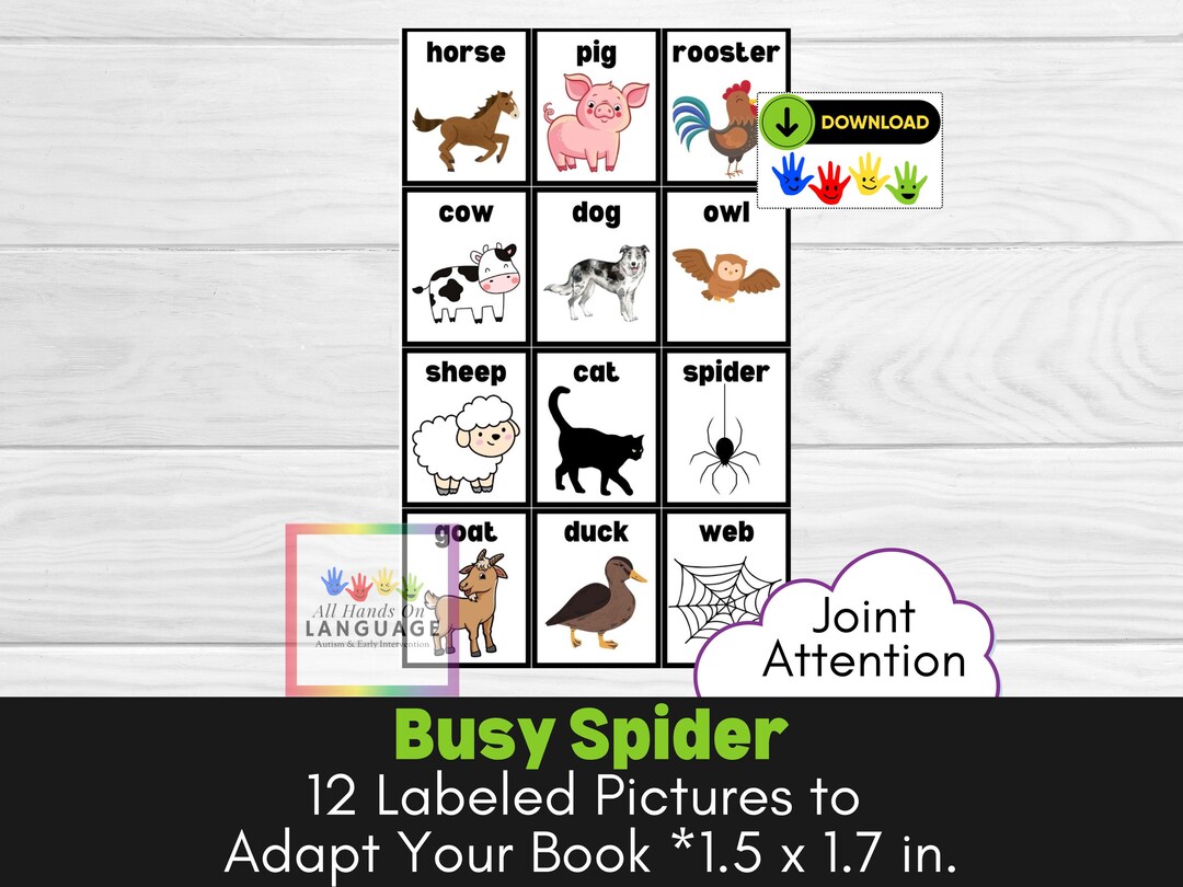 The Very Busy Spider Adapt YOUR Book Story Picture Set, Match to the ...