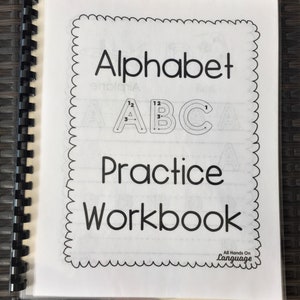 Alphabet Workbook to Practice Writing Uppercase and Lowercase - Etsy