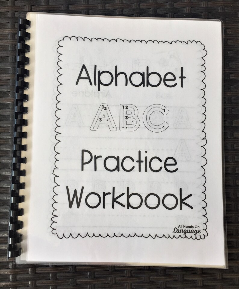 Alphabet Workbook to Practice Writing Uppercase and Lowercase - Etsy