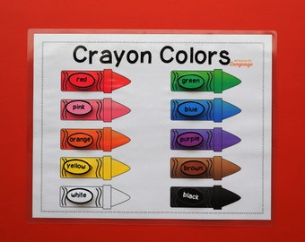 Crayon Matching - Etsy