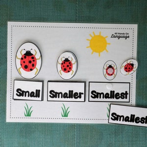 Small Smaller Smallest Ladybug Matching Activity Put the - Etsy