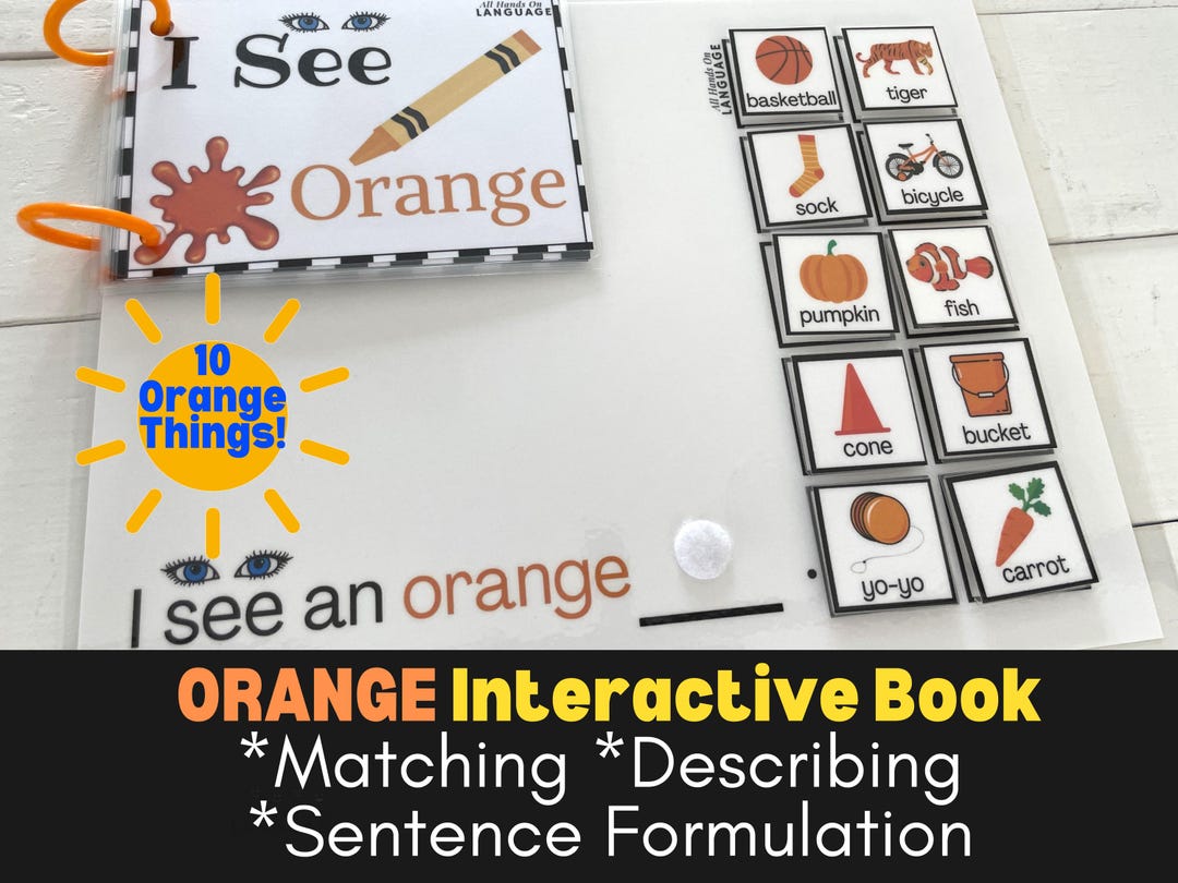 I See ORANGE... Interactive Book and Sentence Formulation Activity ...
