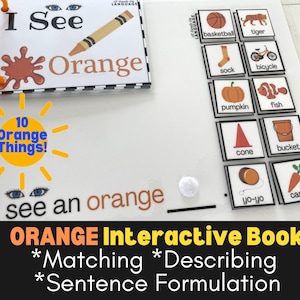 I See ORANGE... Interactive Book and Sentence Formulation Activity ...