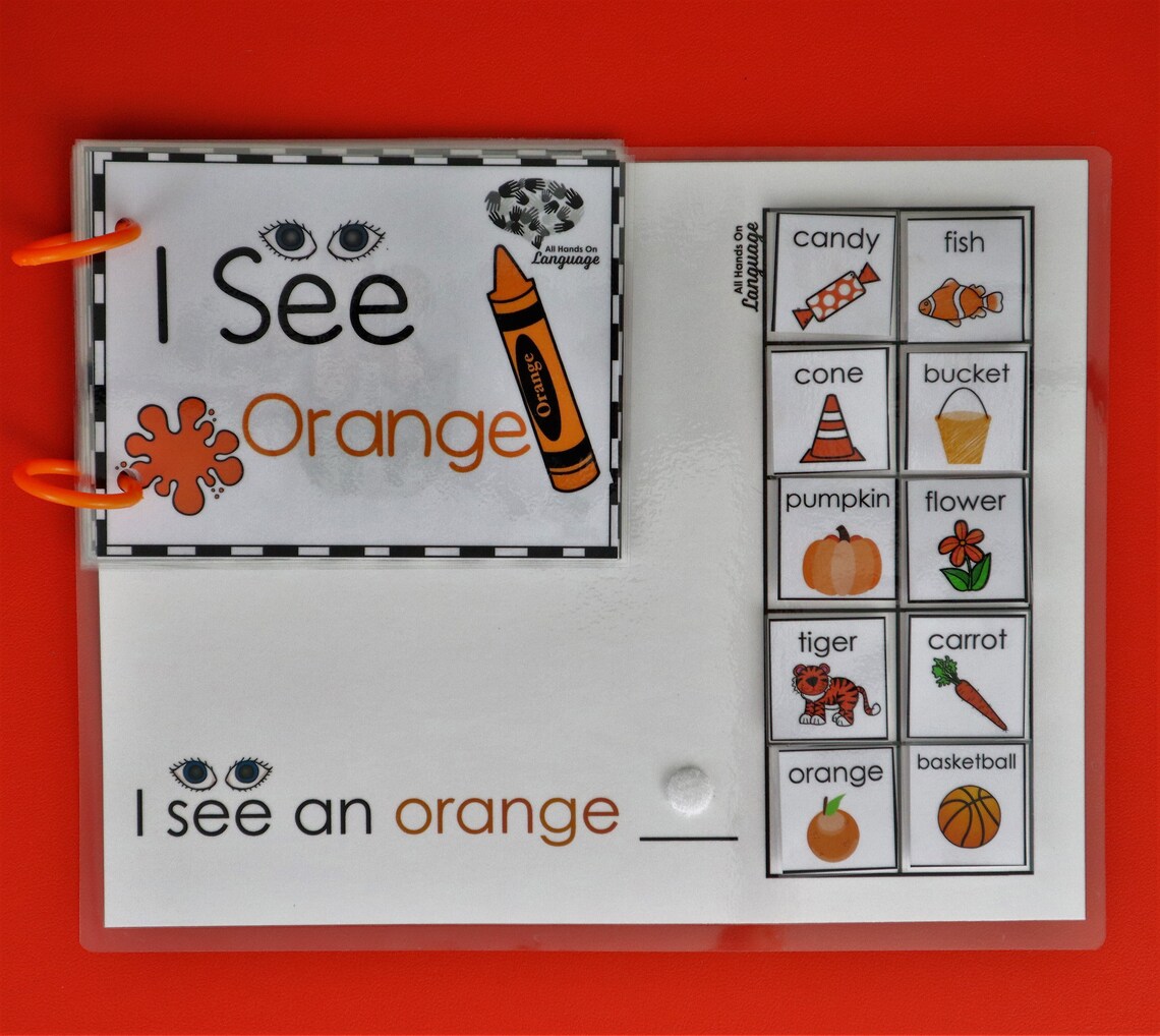 I See ORANGE Interactive Book and Sentence Formulation - Etsy