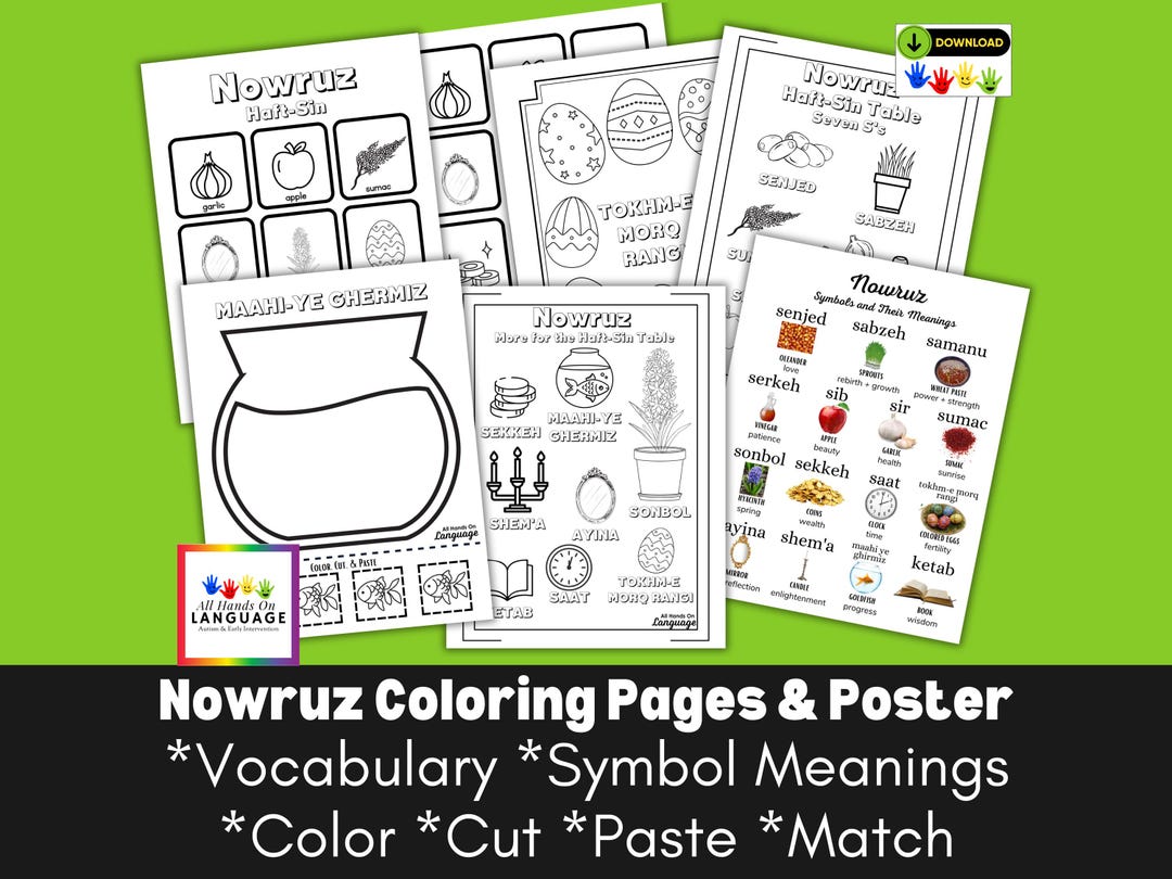 Nowruz Coloring Pages & Poster: Persian New Year Activities (PDF ...