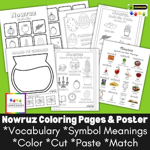 Nowruz Coloring Pages & Poster: Persian New Year Activities (PDF ...