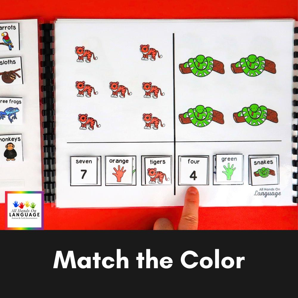 Rainforest Animals Interactive Book: Counting & Describing, Speech ...