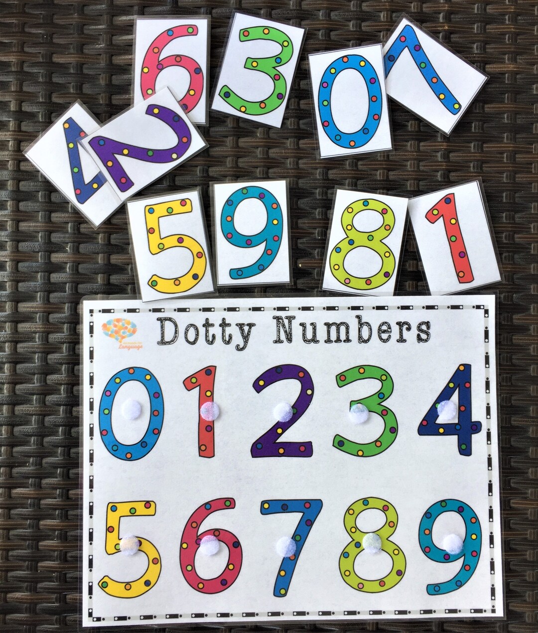 Dotty Numbers 0-9 Matching Activity, Autism and Preschool Busy Book ...