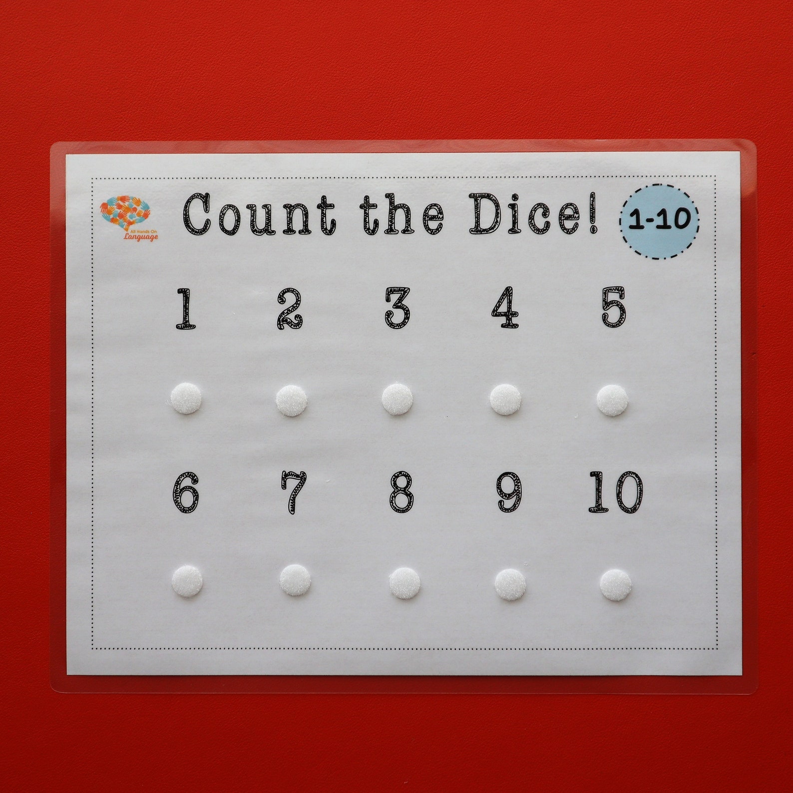 Dice Numbers 1-10 Count and Match Activity Count Dots and - Etsy
