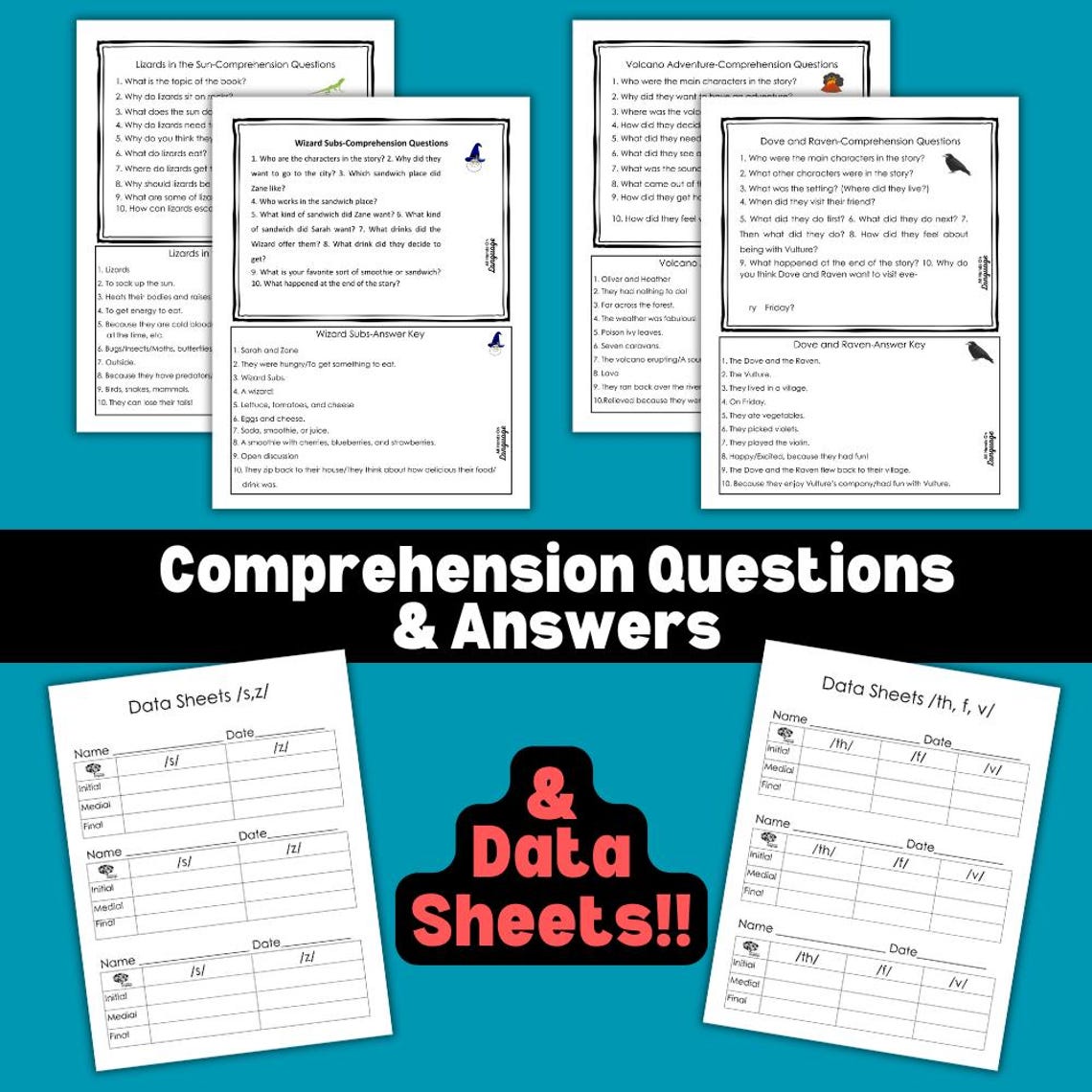 Articulation Stories: /s,z,th,f,v/ Speech Therapy Books With ...