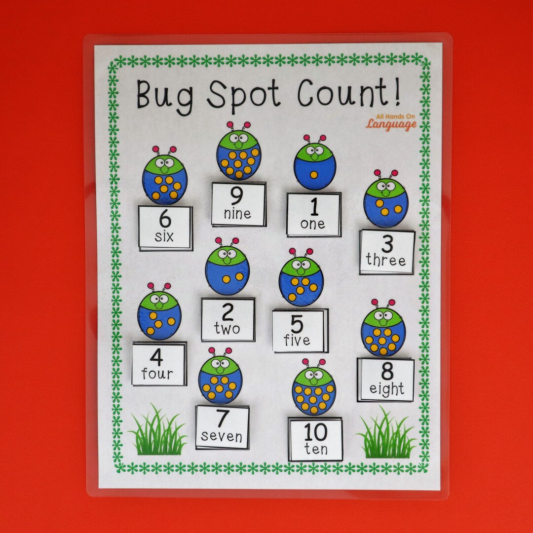 Bug Spot Count Numbers 1-10 Activity, Count the Spots on the Bugs ...