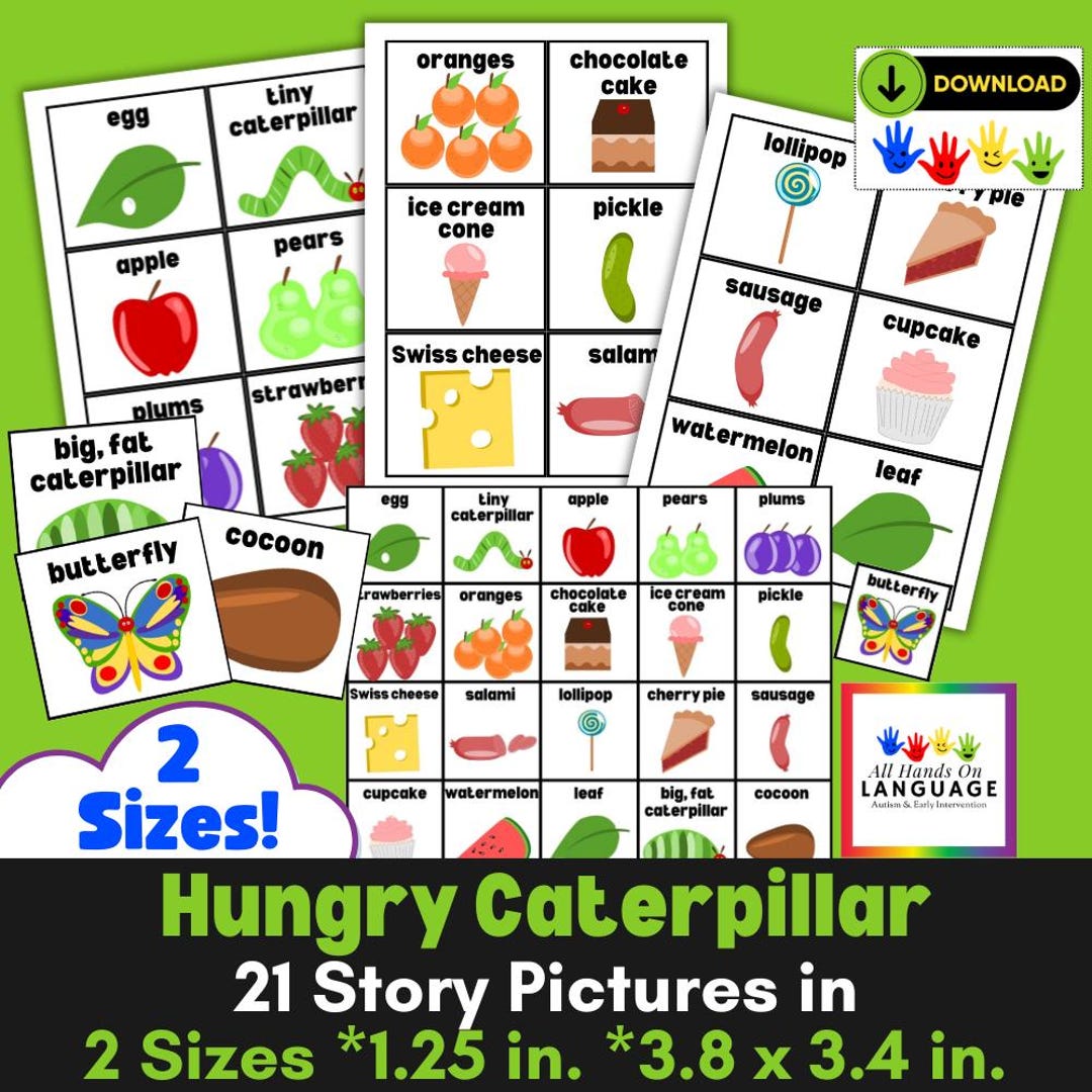 The Very Hungry Caterpillar Matching Game: Story Engagement Activity ...