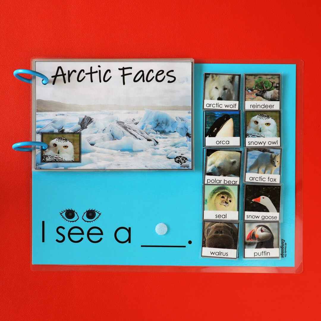 Arctic Animal Faces Interactive Book + Sentence Formulation Activity ...