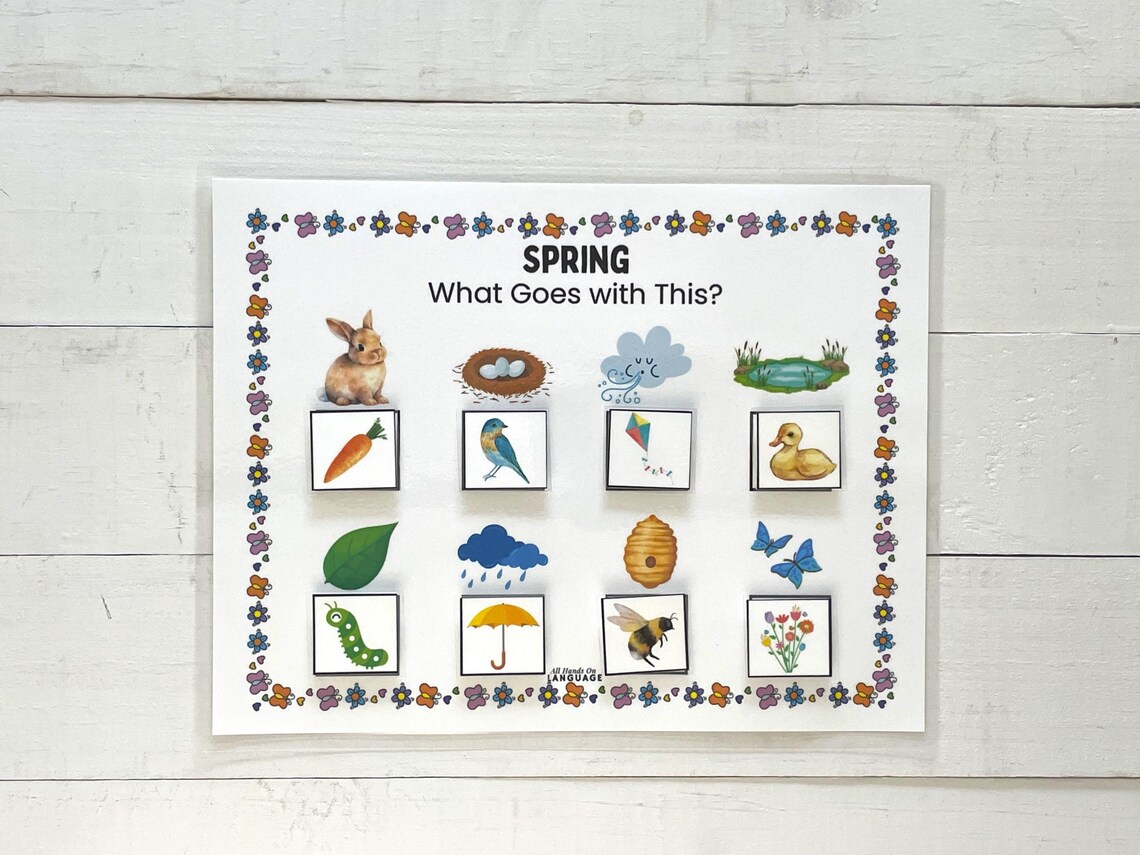 Spring-themed What Goes With This? Associations Matching Activity ...