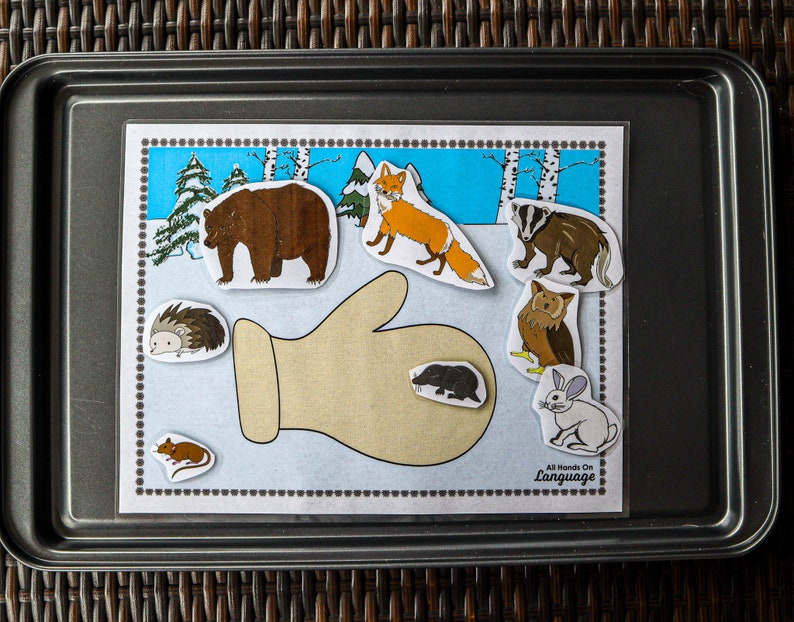 The Mitten Story Companion With Characters and Scenery for - Etsy