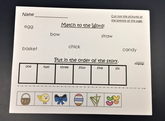 Sentence Formulation Sequencing Easter Speech Language Autism Matching ...