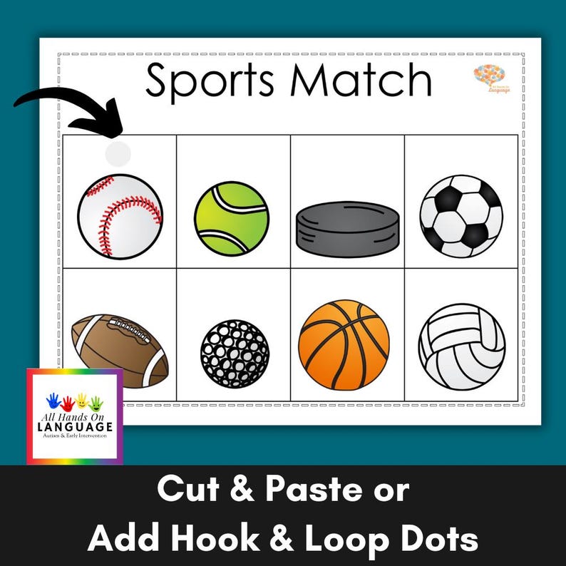 Sports Ball Matching Game: Autism & Preschool Activity (PDF Printable ...