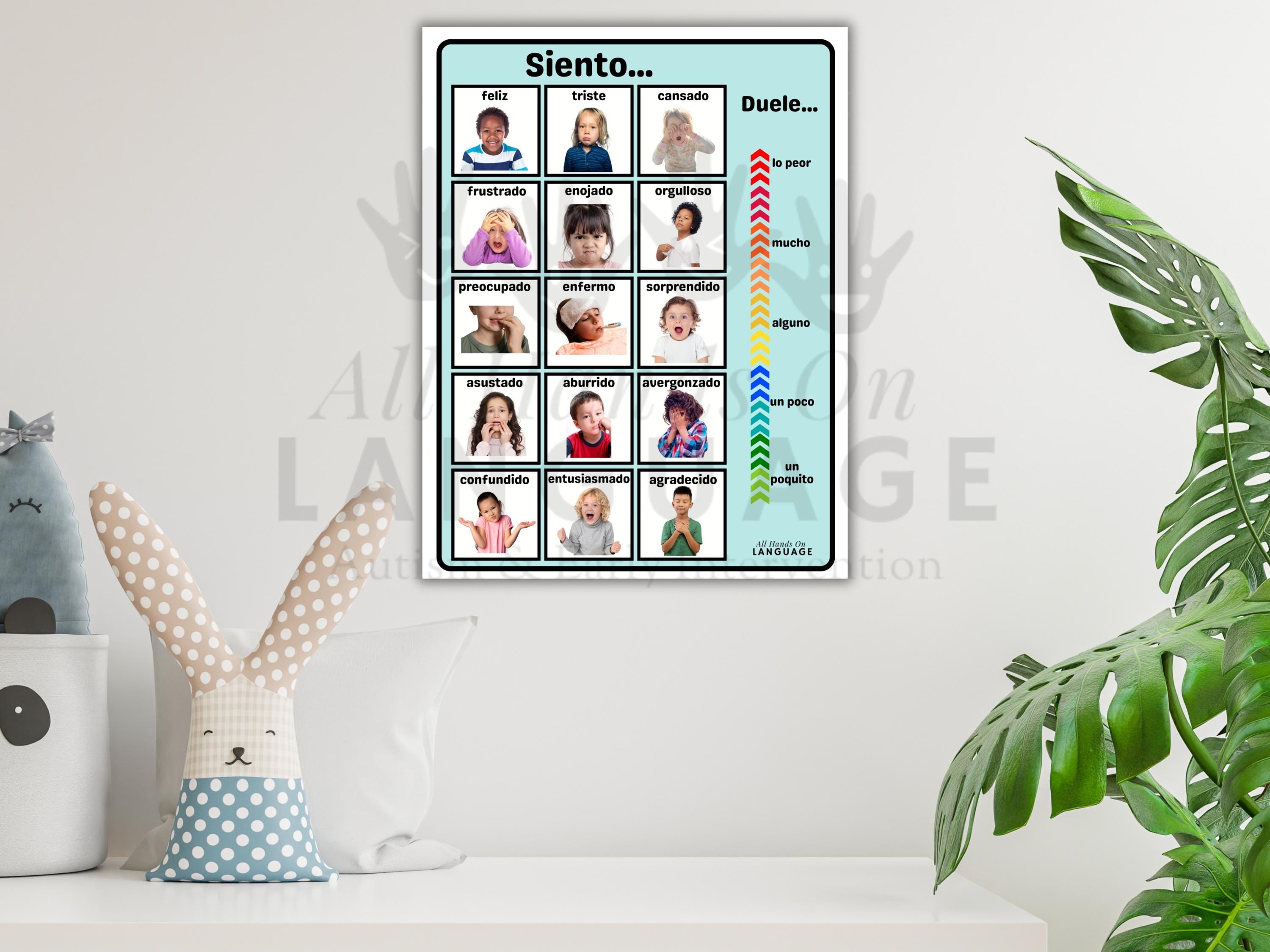 Spanish Feelings Communication Board: Autism, Aphasia, Apraxia (PDF ...