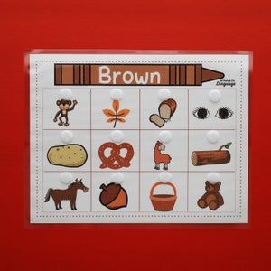 Brown Object Matching Activity, Match and Name the Brown Colored ...
