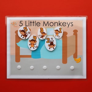 Five Little Monkeys Jumping on the Bed Companion Activity Sheet ...