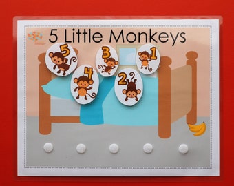 5 Little Monkeys | Etsy