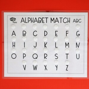 Upper Case Alphabet Matching Activity, Reduced Visual Stimuli, Autism ...