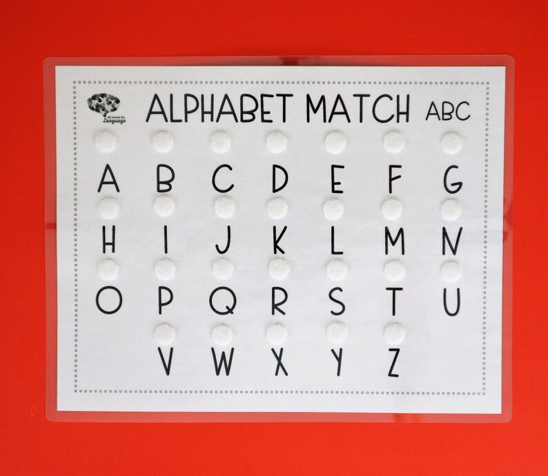 Upper Case Alphabet Matching Activity Reduced Visual Stimuli - Etsy