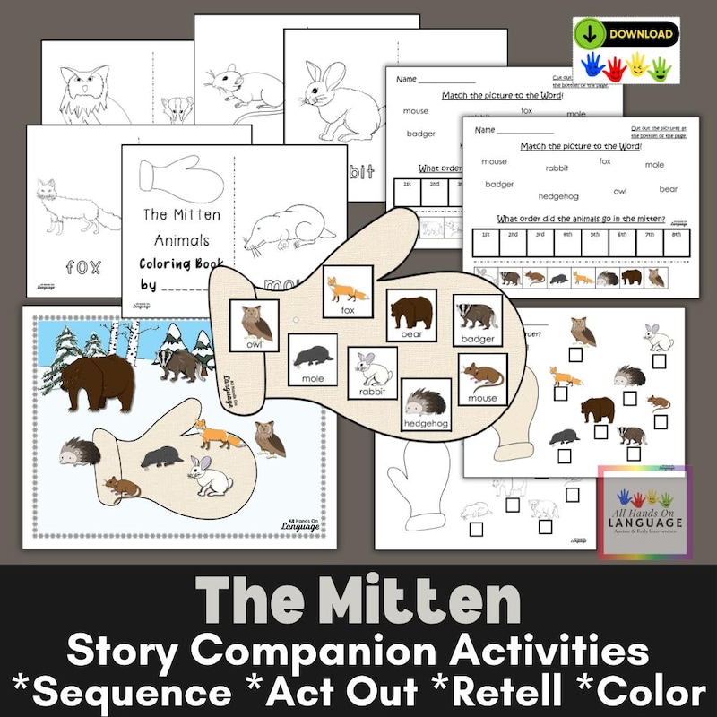 The Mitten Felt Story - Etsy