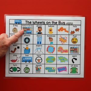 Wheels on the Bus Communication Board: Aided Language, AAC, Autism (PDF ...