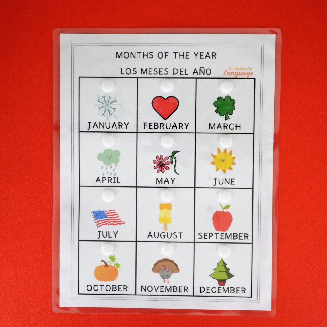 Bilingual Spanish/english Months of the Year Matching Activity - Etsy